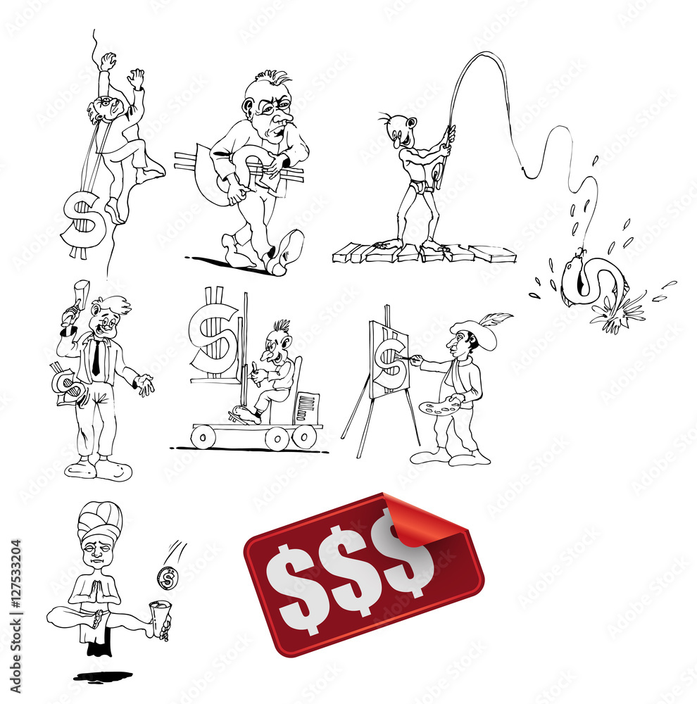 Business Cartoon Background Stock Vector | Adobe Stock