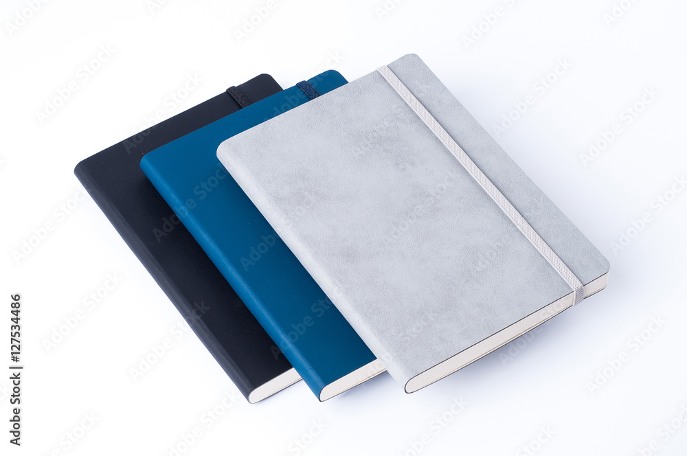 leather notebooks isolated on white background , Stock Photo | Adobe Stock