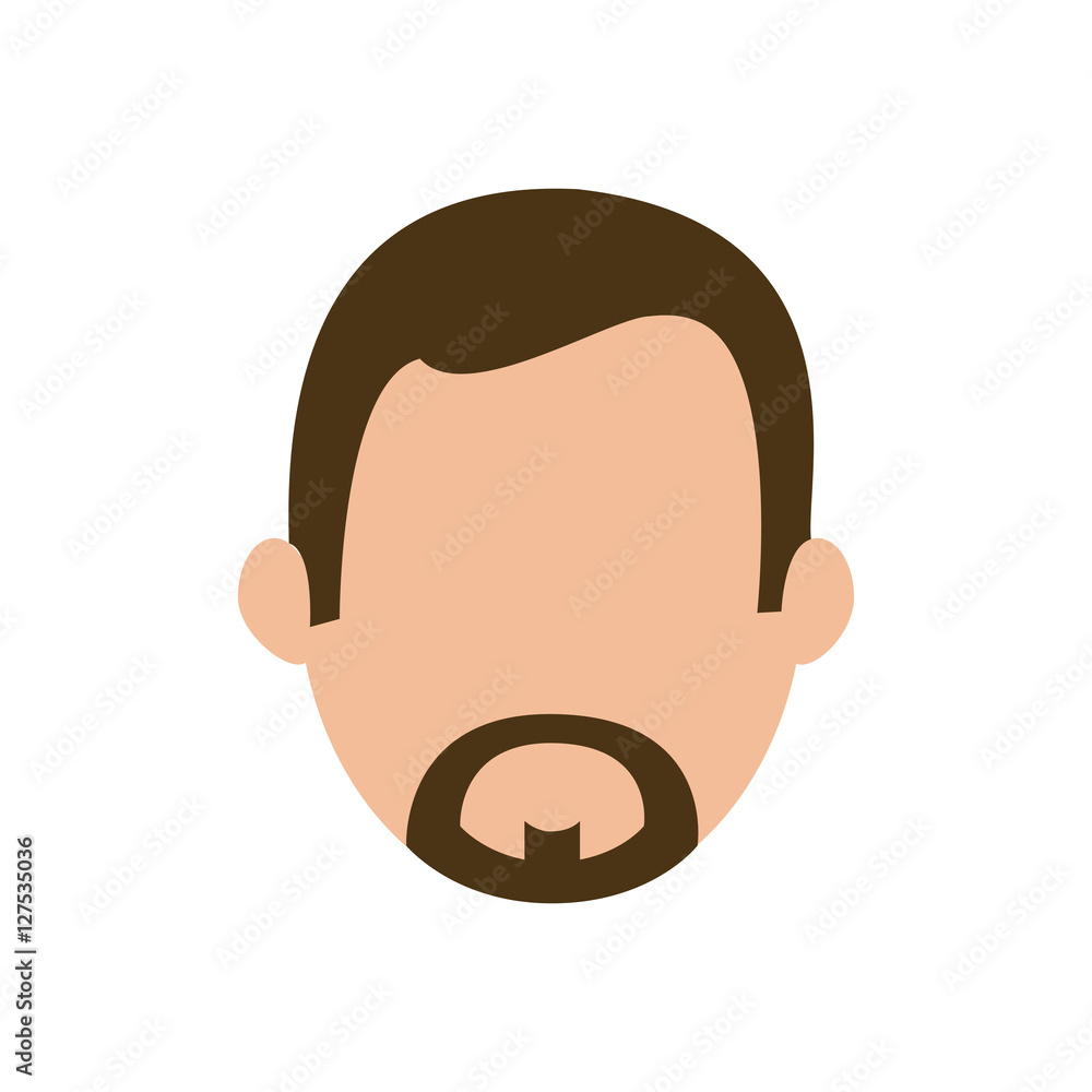 Vettoriale Stock Man head icon. Male person human and people theme ...