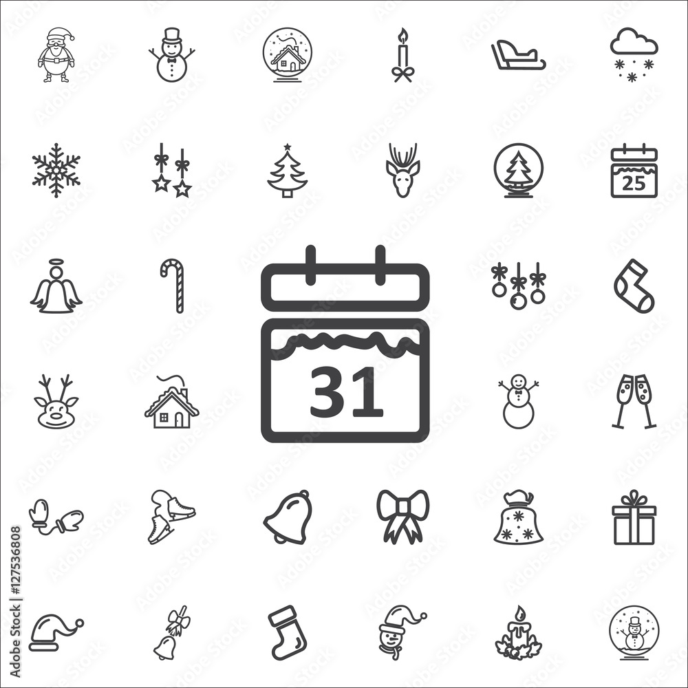 New Year calendar icon Stock Vector | Adobe Stock