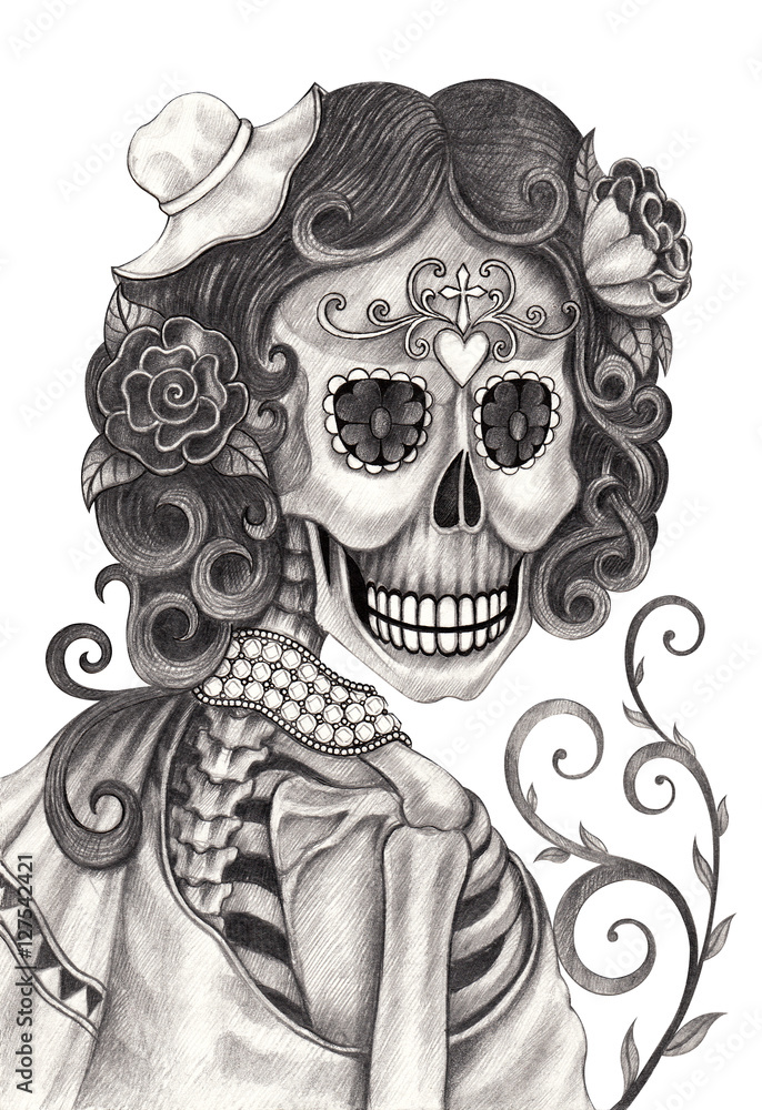 Day Of The Dead Girl Sketch