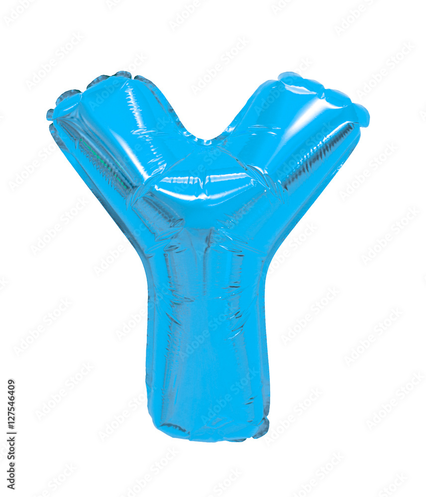 Letter y English alphabet light blue Stock Photo | Adobe Stock