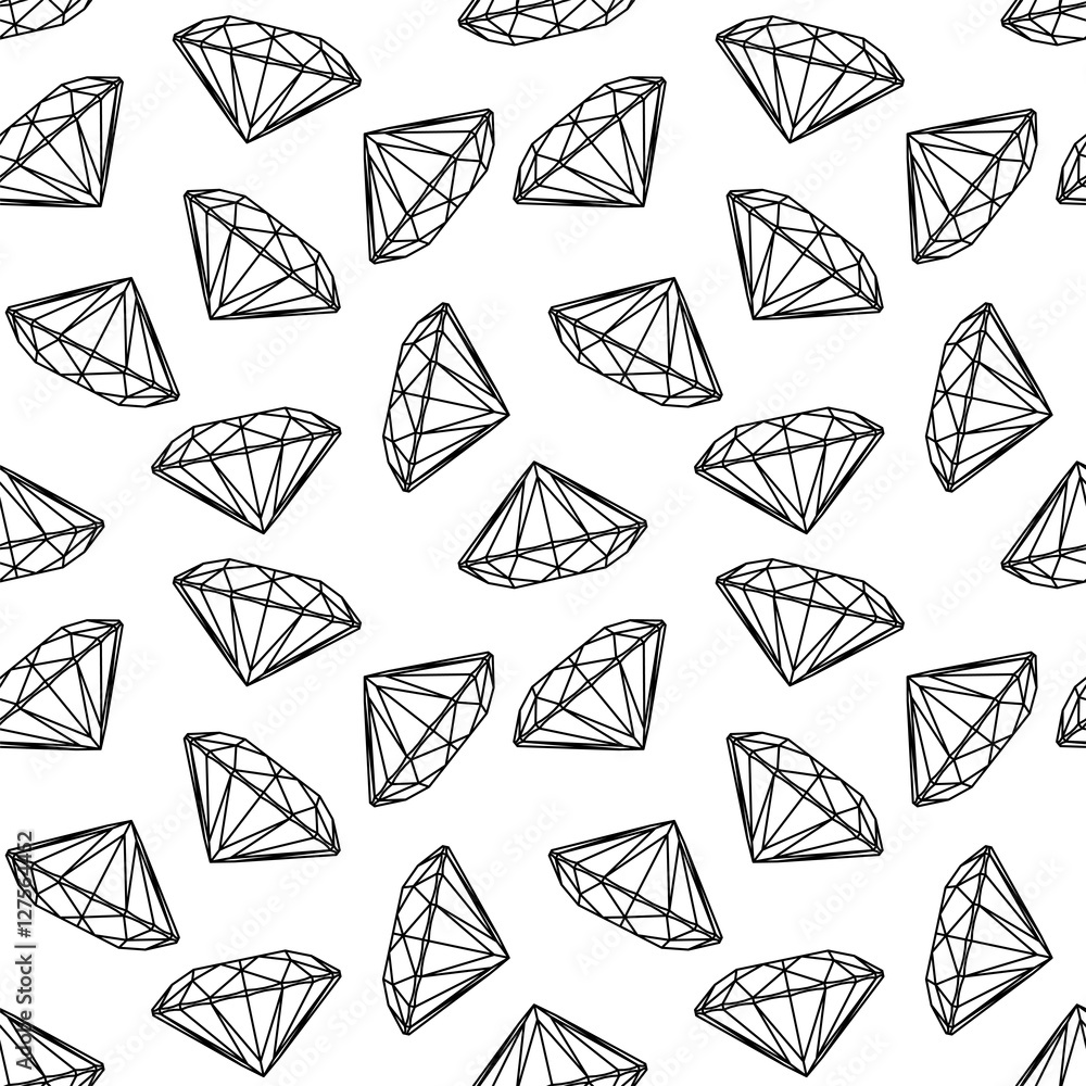 Seamless Diamond Pattern Vector Stock Vector | Adobe Stock