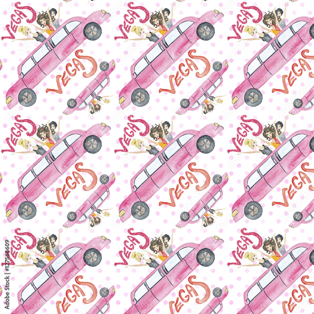 Las Vegas Seamless Pattern Casino Background Illustration Casino ...