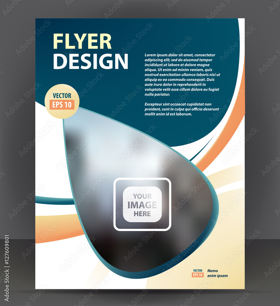 Abstract Flyer Brochure Cover Layout Design Print Template Pamphlet Vector Letter Format