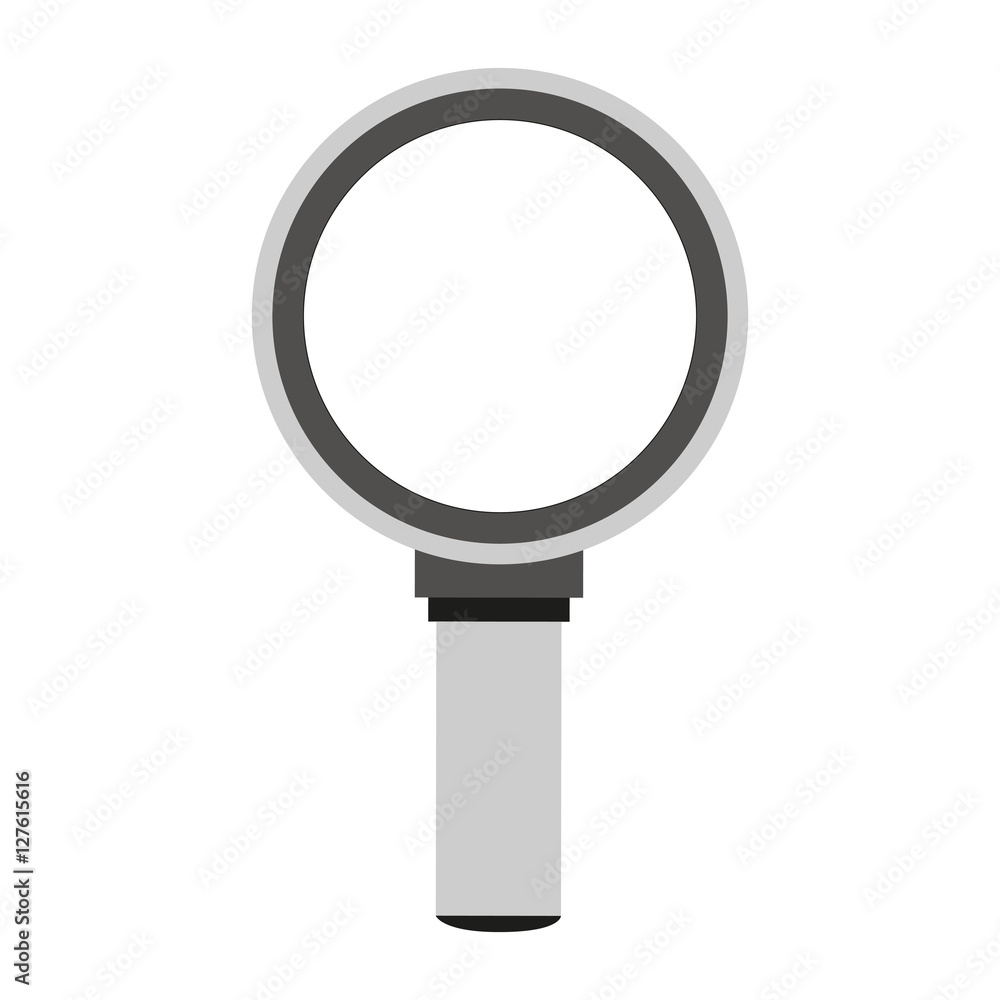 Lupe tool icon. Search magnifying glass zoom and lens heme. Isolated ...