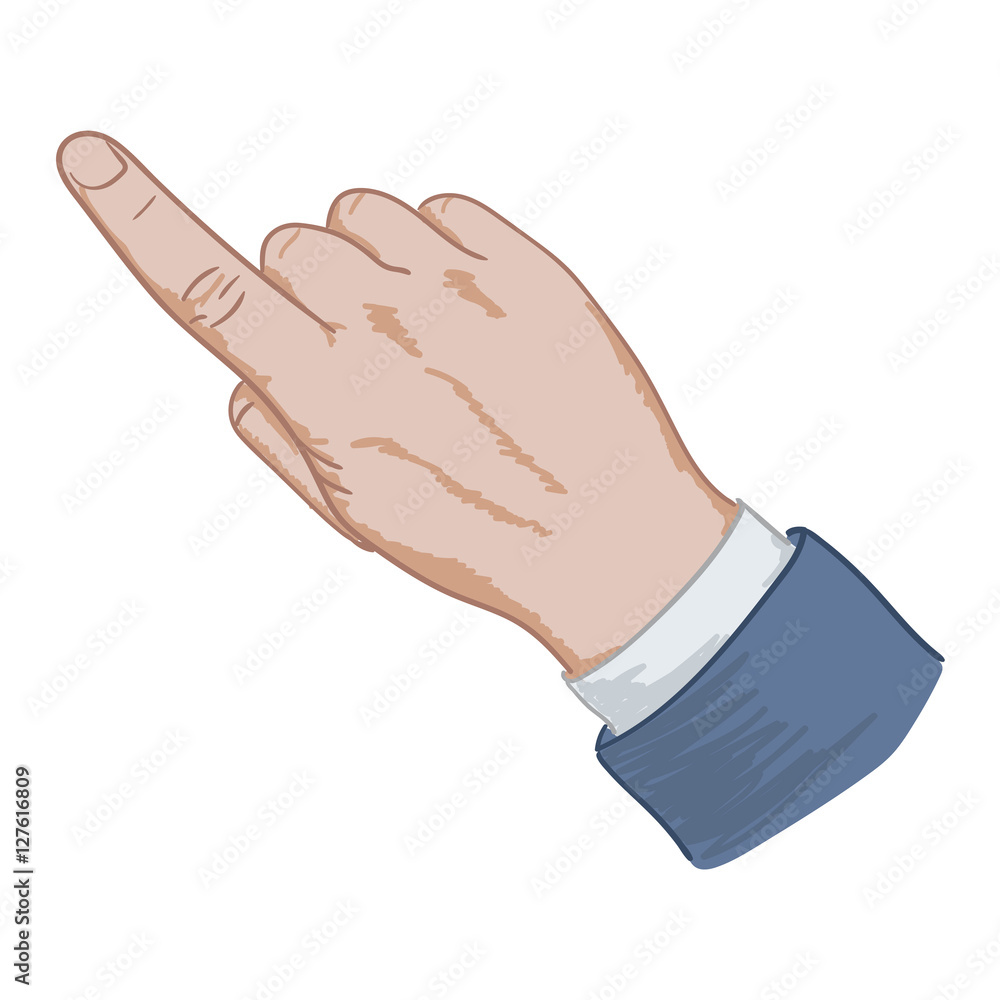 hand sign pointing finger Stock Vector | Adobe Stock