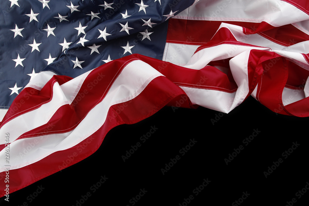 USA flag on black Stock Photo | Adobe Stock