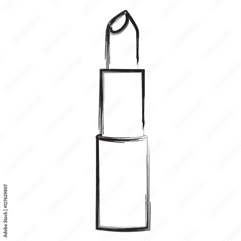 lipstick outline sketch black isolated vector illustration Stock Vector ...