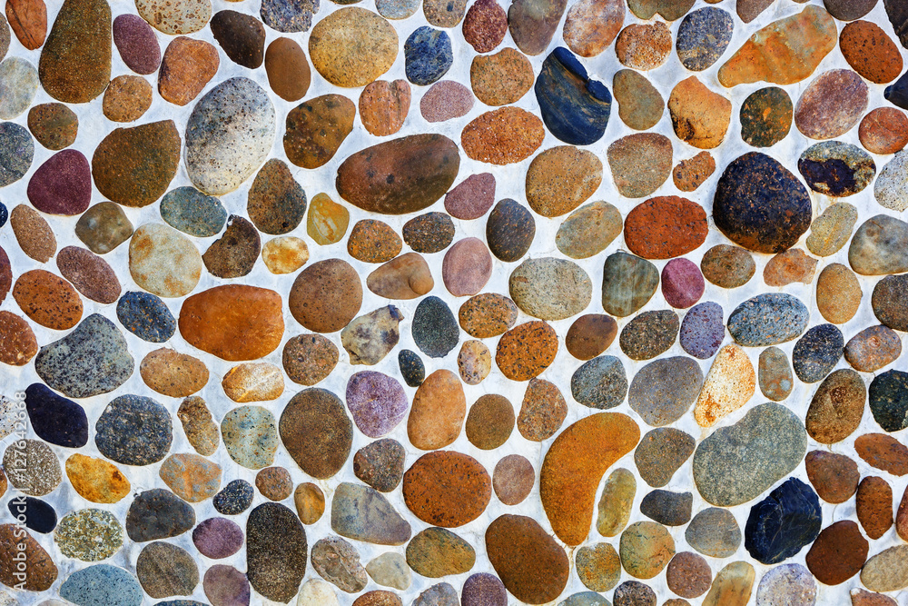 Pebble stone floor tile texture background. Stock Photo | Adobe Stock