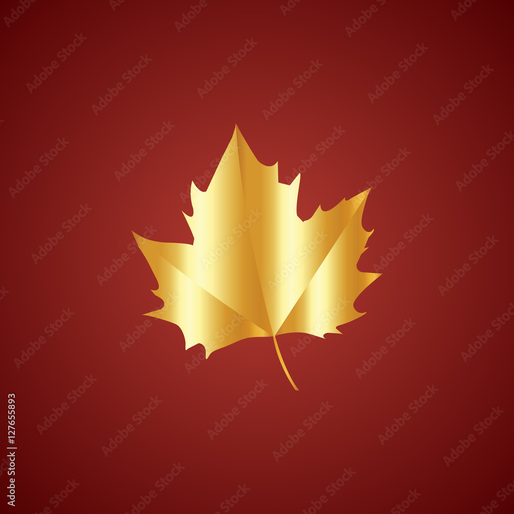 gold leaf design logo Stock Vector | Adobe Stock