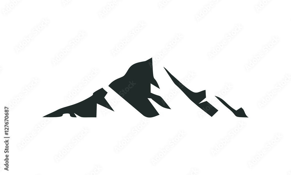 mountain peak vector Stock Vector | Adobe Stock