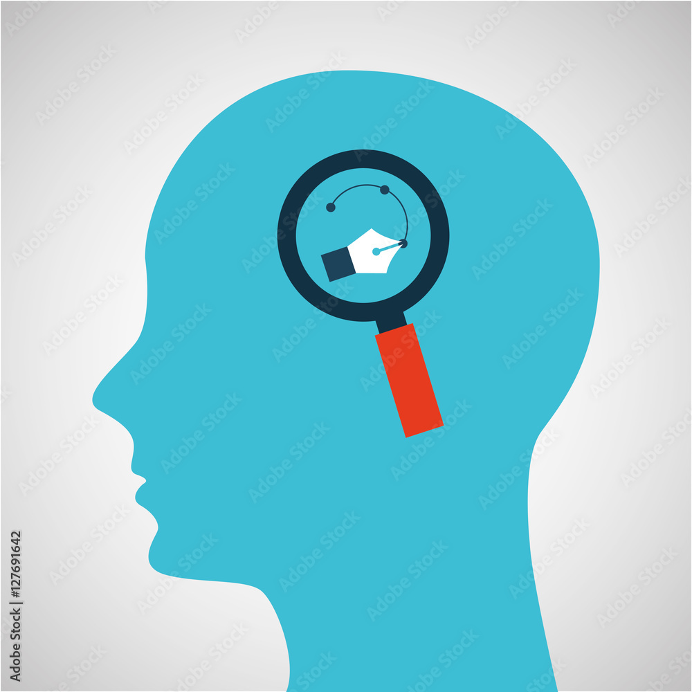 silhouette profile business strategy concept vector illustration eps 10 ...
