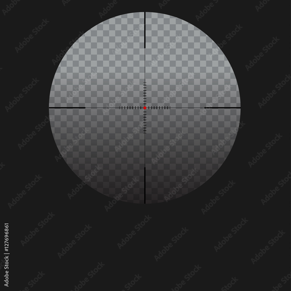 Isolated vector illustration with sniper sight, target for shooting ...