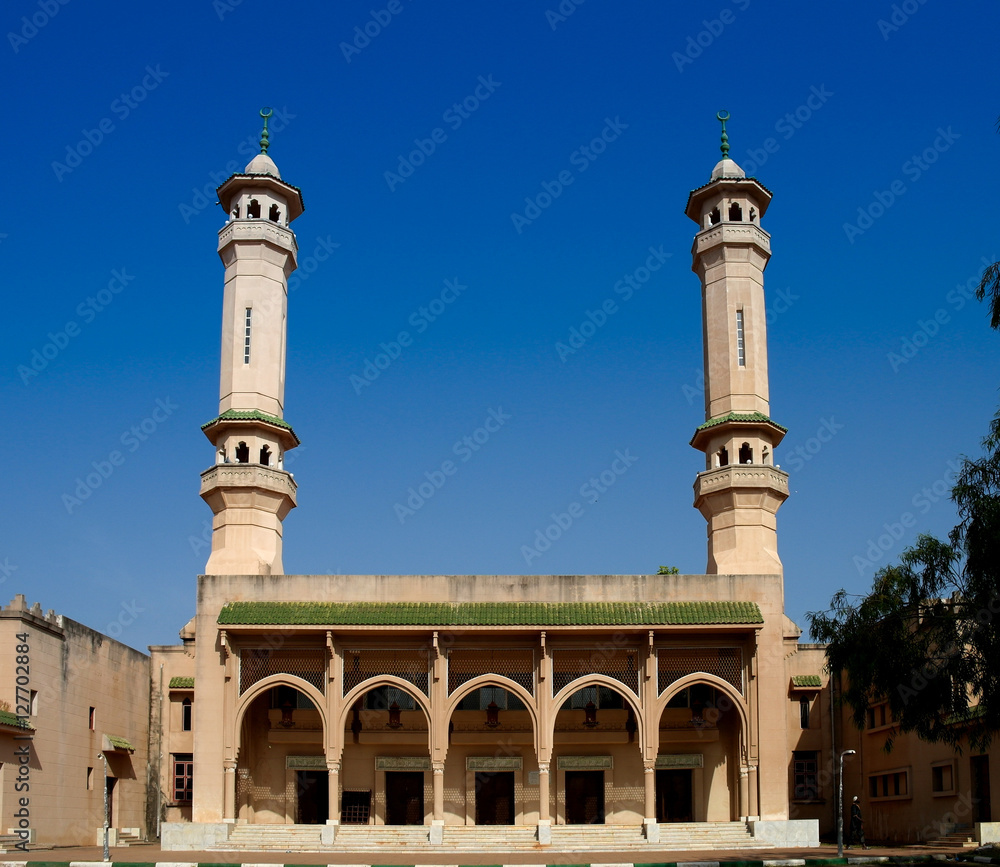 Exterior view King Fahad Mosque in Banjul, Gambia Stock Photo | Adobe Stock