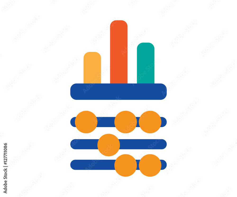 Abacus and Chart Design Stock Vector | Adobe Stock