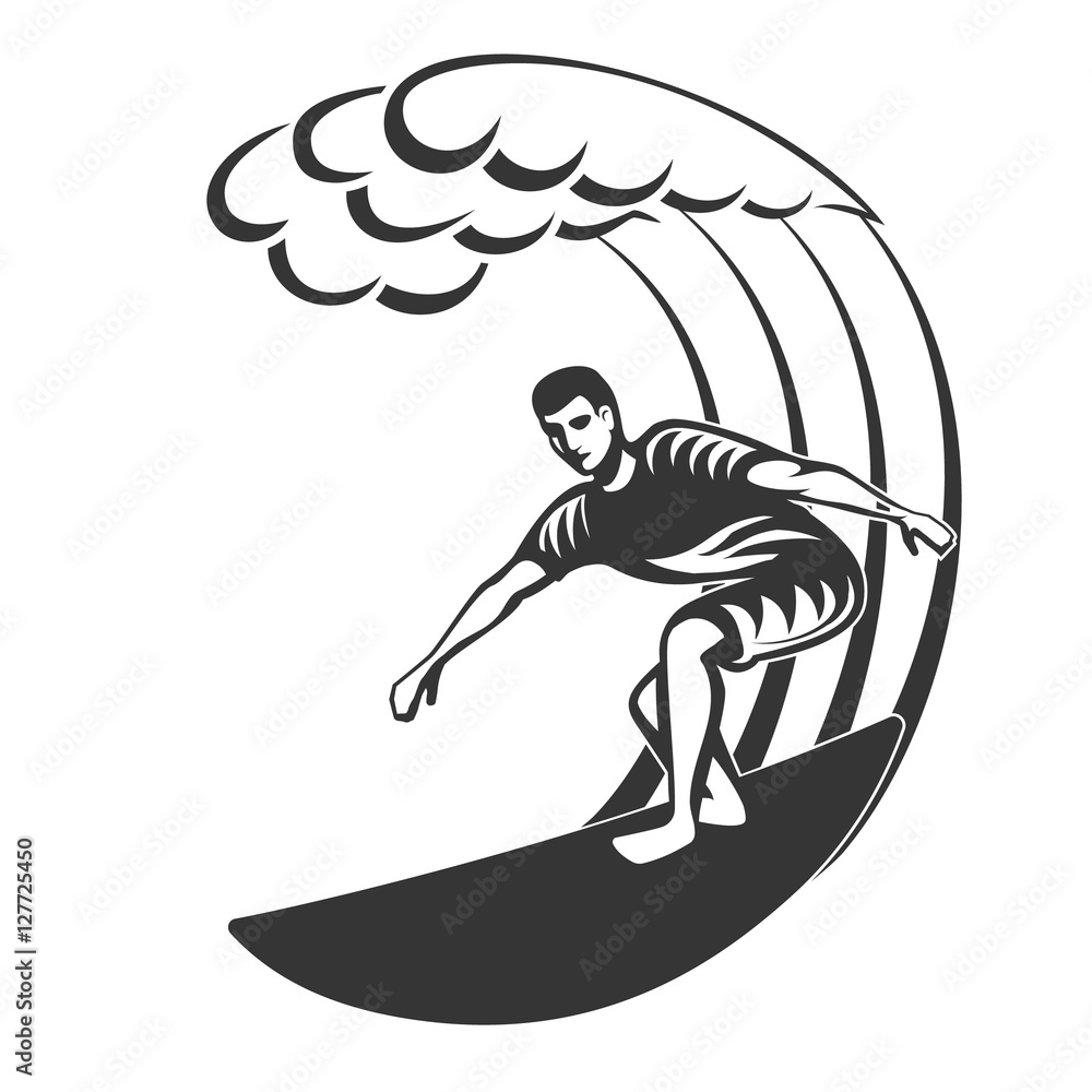 Surfboard Wave Logo