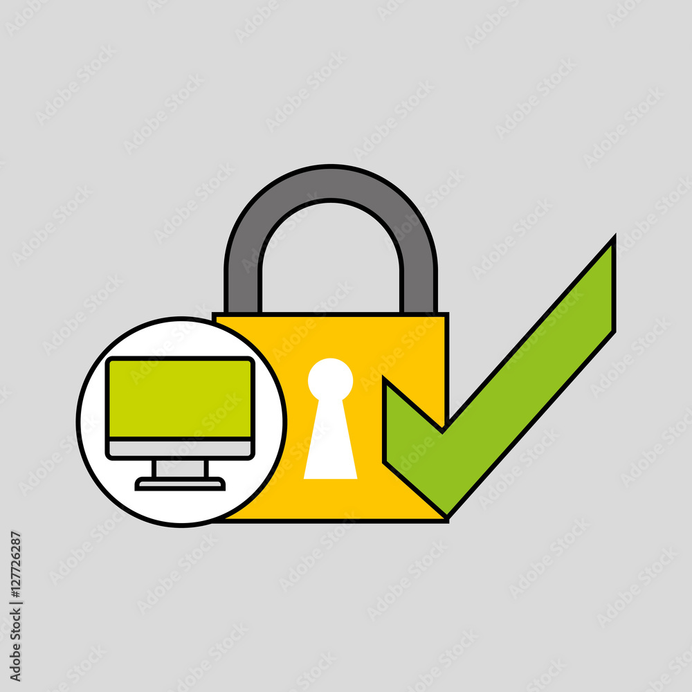 internet security check computer protection vector illustration eps 10 ...
