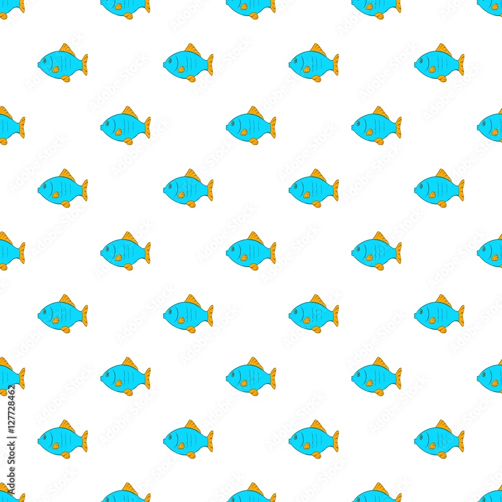 Fish pattern. Cartoon illustration of fish vector pattern for web Stock ...