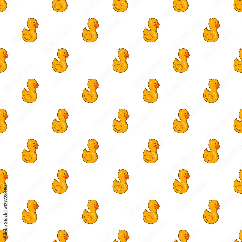 Rubber duck pattern. Cartoon illustration of rubber duck vector pattern ...