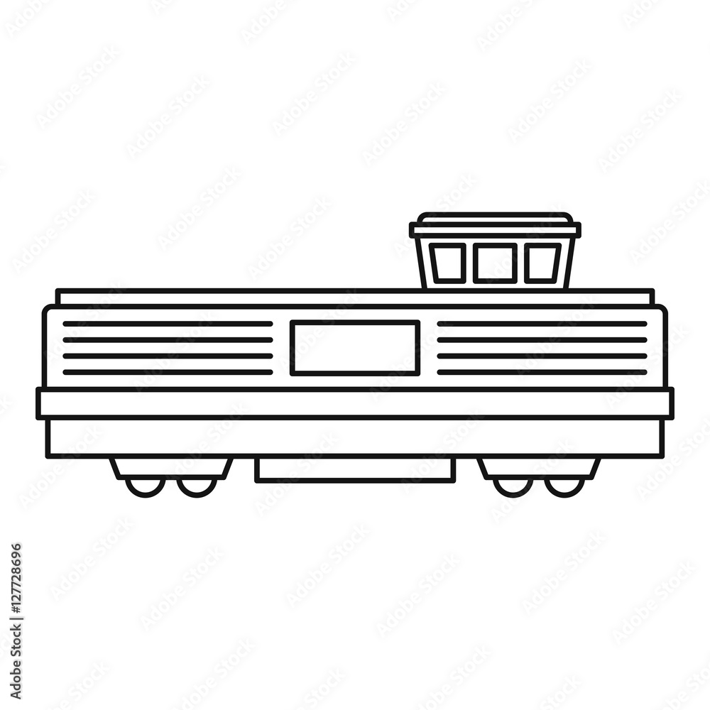 Freight train icon icon. Outline illustration of freight train vector ...