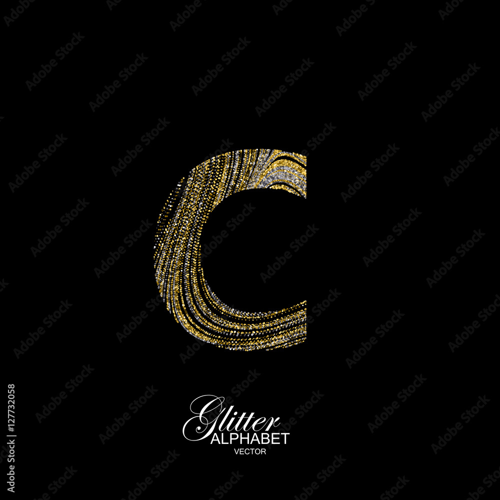 Curly textured Letter C. Stock Vector | Adobe Stock