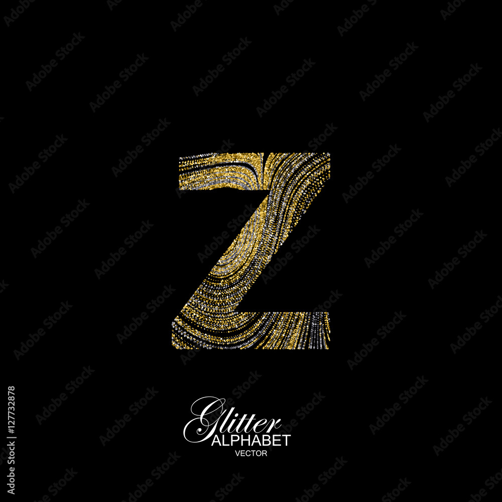 Curly textured Letter Z. Stock Vector | Adobe Stock