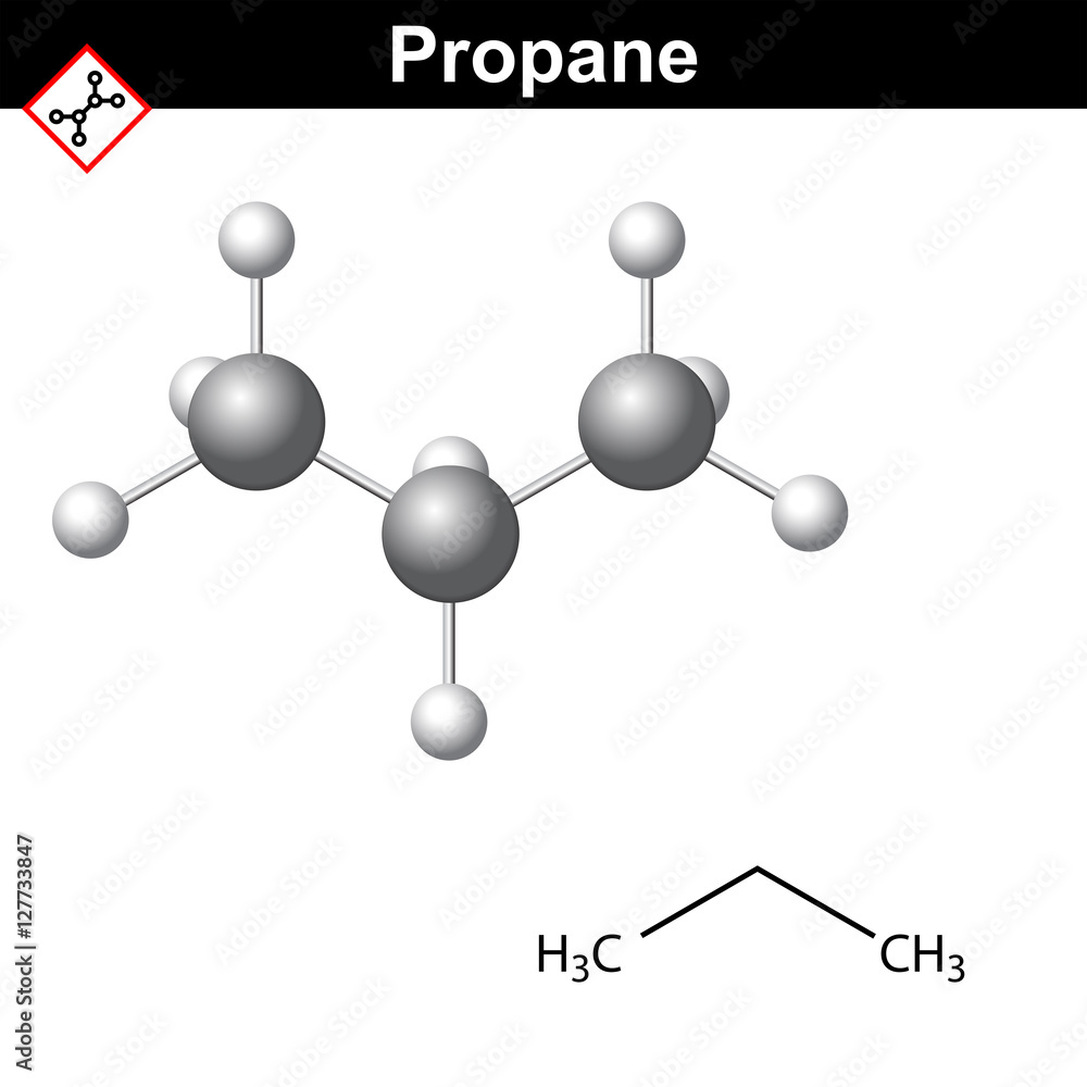 Propane chemical, natural gas component Stock Vector | Adobe Stock