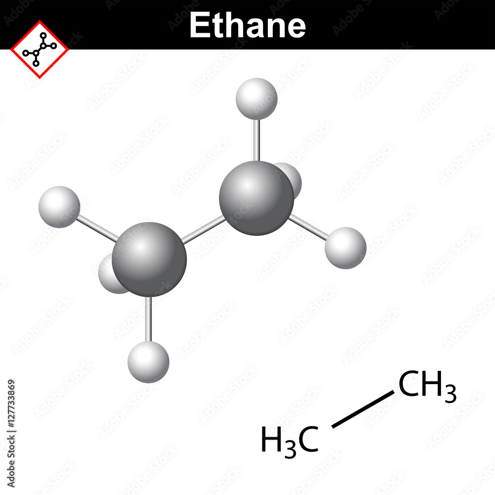 Ethane chemical, natural gas component Stock Vector | Adobe Stock