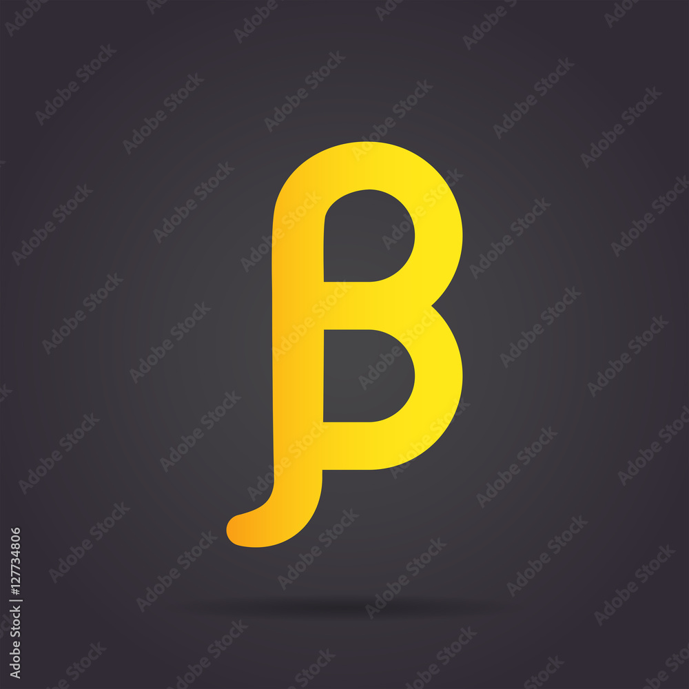 Beta letter icon, greek alphabet sign Stock Vector | Adobe Stock