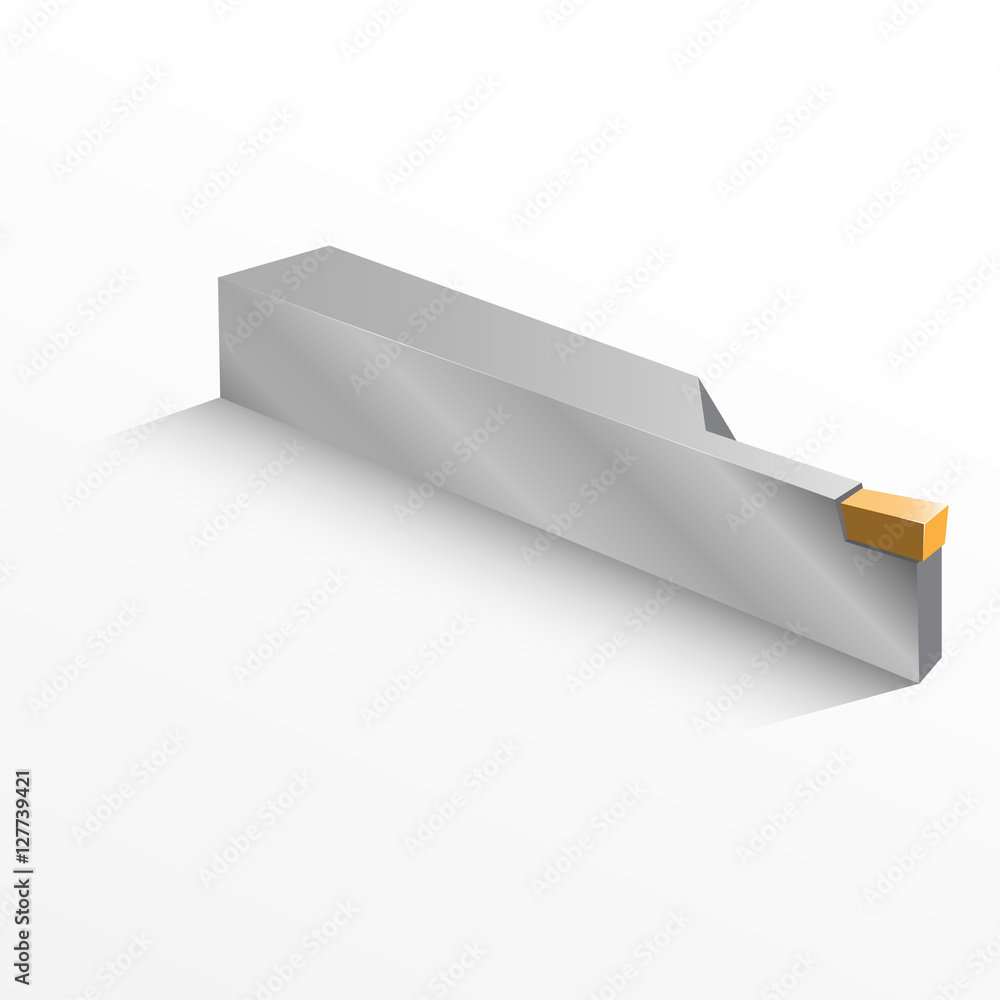 Cutting tool. Lathe tool. Tool for metal. Vector illustration is Stock ...