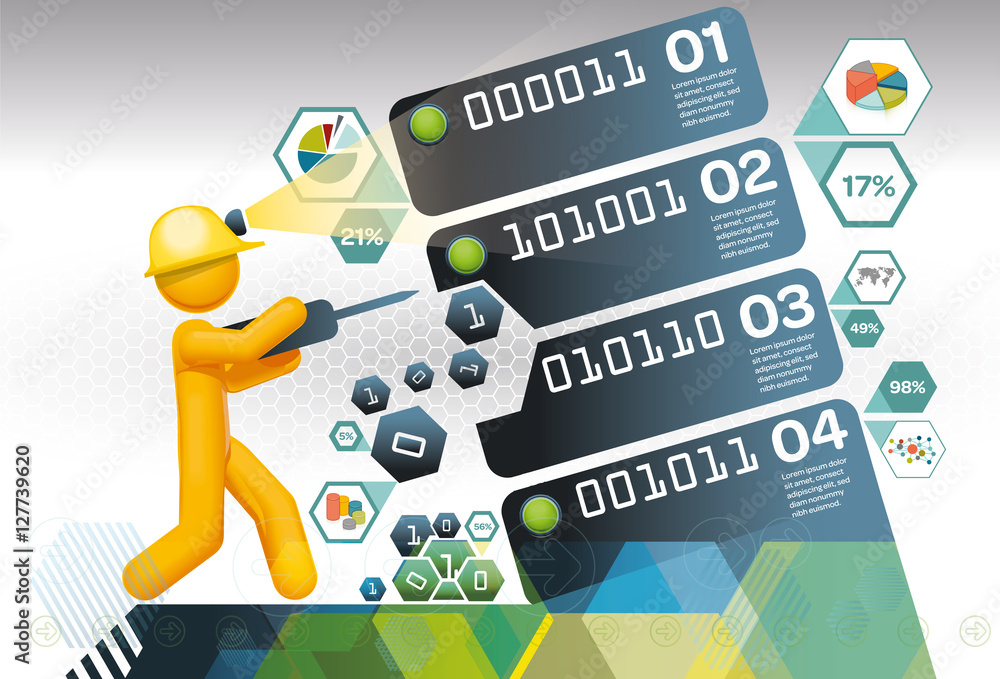 Data mining infographic Stock Vector | Adobe Stock
