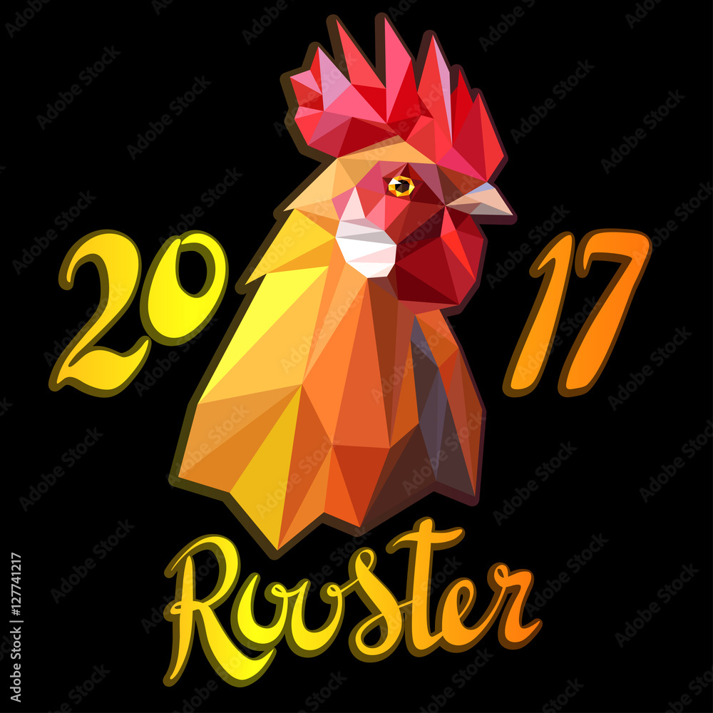Rooster Logo In A Triangle
