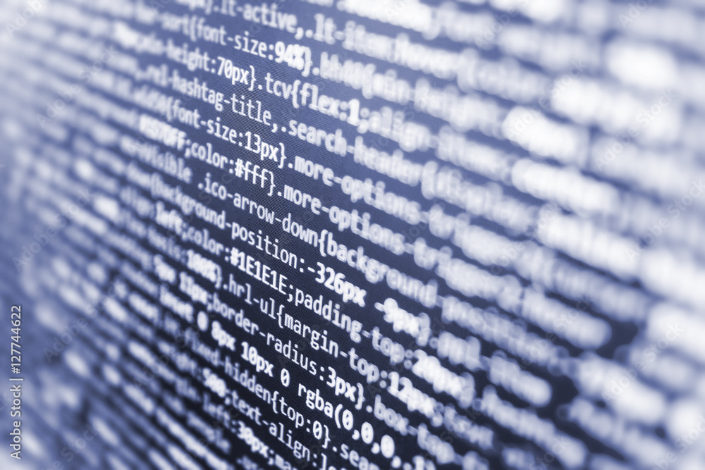 Css Javascript And Html Usage Programming Code Typing Html5 In