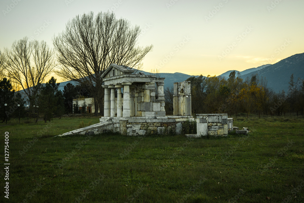 Temple of Poseidon at Ancient Mantineia, Arcadia, Peloponnese, G Stock ...