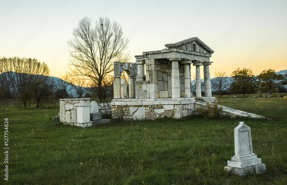Temple of Poseidon at Ancient Mantineia, Arcadia, Peloponnese, G Stock ...