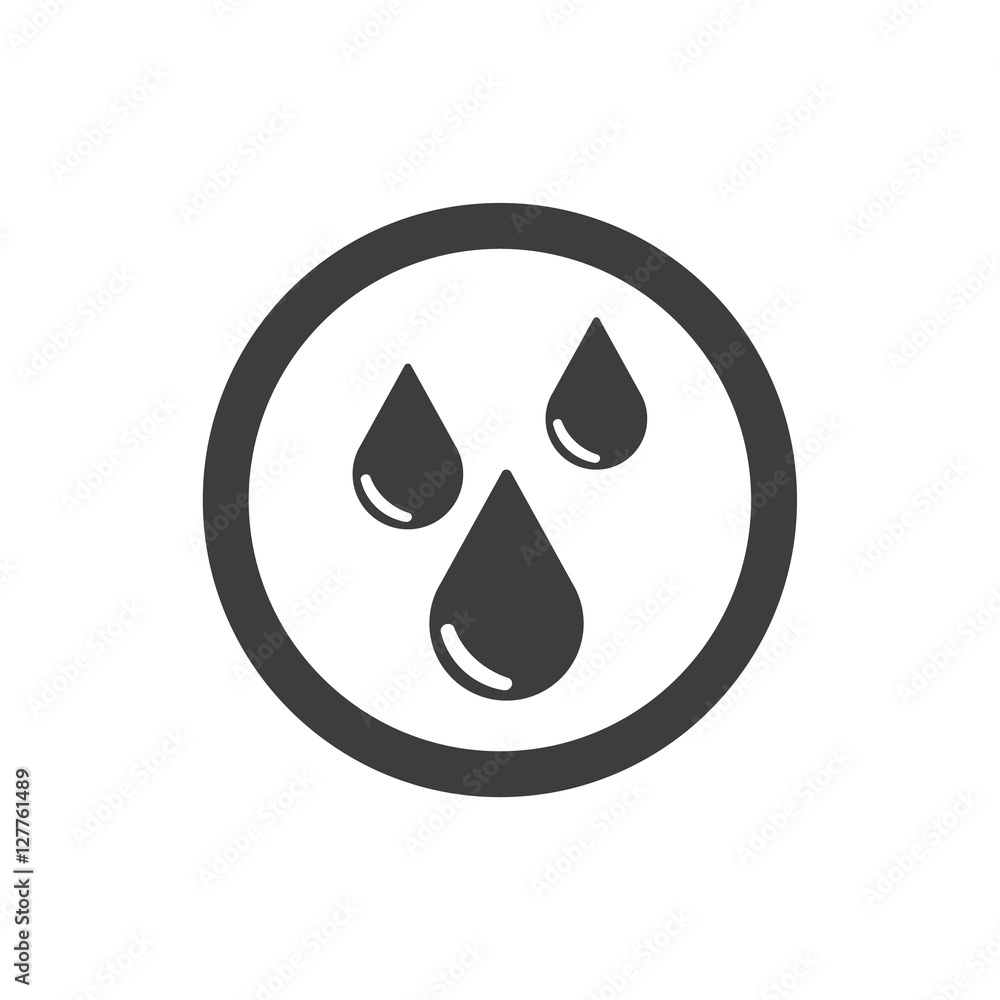 Water drops set. Three drops. Abstract symbol of drops. Black. Vector ...