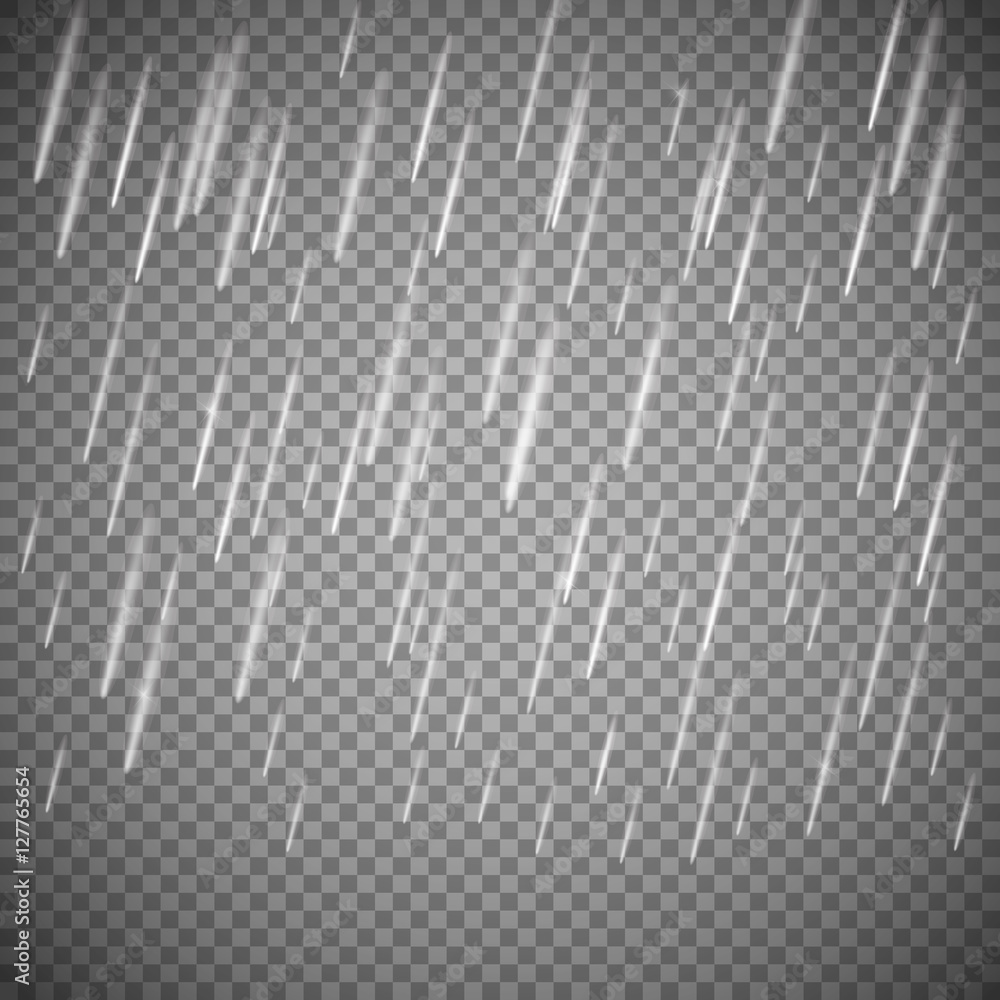 Realistic Natural Rain Water Raindrops on Transparent Background Stock ...