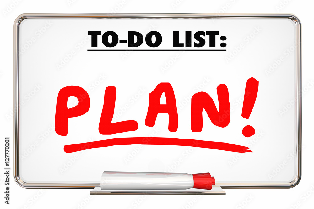 Plan To Do List Writing Word Priority Organize Tasks 3d Illustra ...