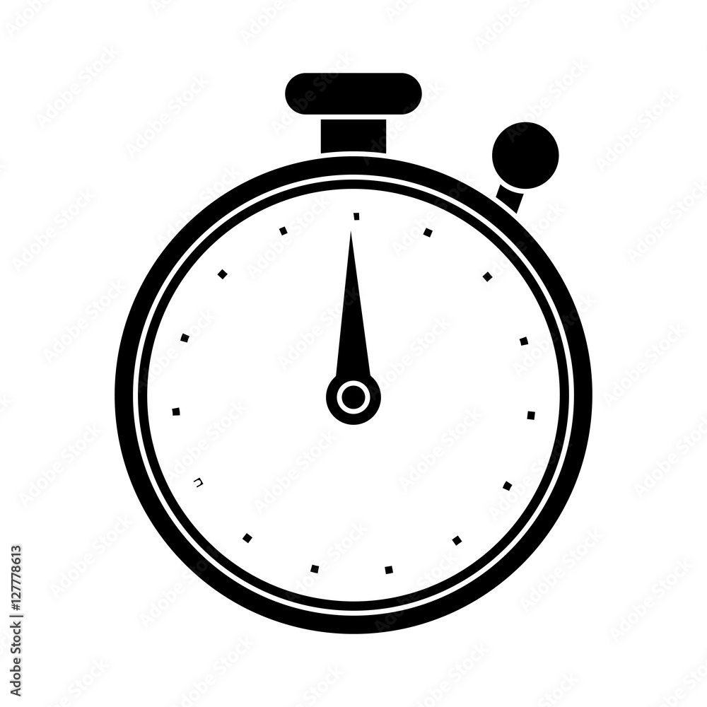 Chronometer tool icon. Time instrument second and sport theme. Isolated ...