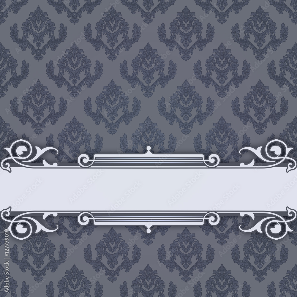 Ornate background with decorative border and patterns. Stock ...