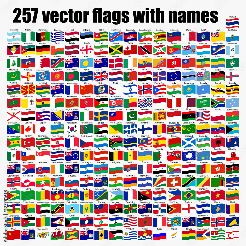 flags of the world Stock Vector | Adobe Stock