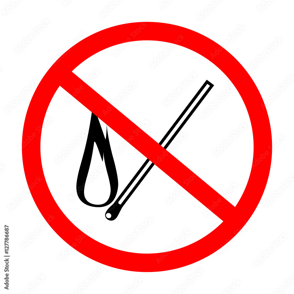 No fire sign Stock Vector | Adobe Stock