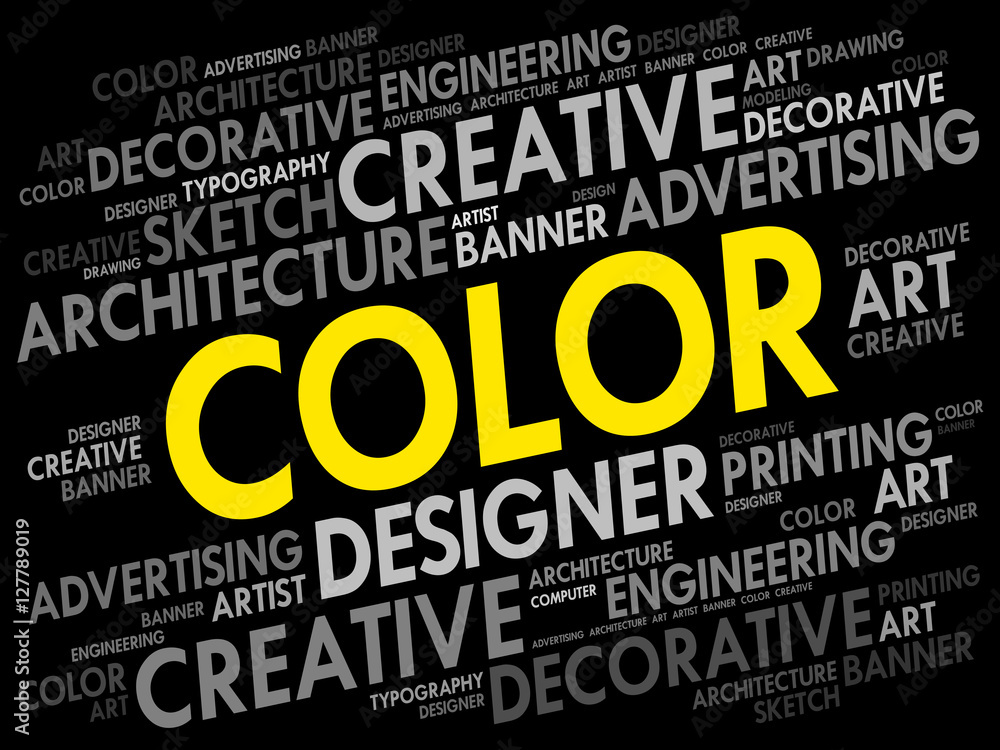 COLOR word cloud, creative business concept background Stock Vector ...