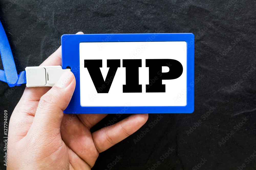 Hand holding VIP id card Stock Photo | Adobe Stock