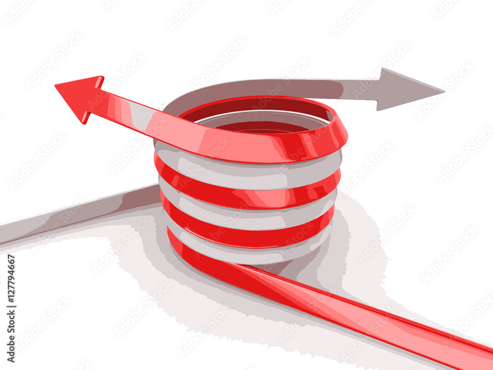 Red And White Arrows. Image with clipping path Stock Vector | Adobe Stock