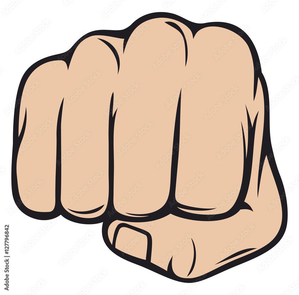 human hand punching Stock Vector | Adobe Stock