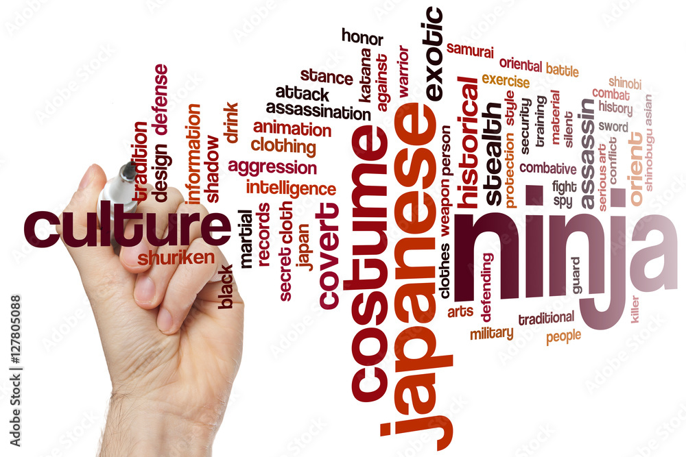 Ninja word cloud concept Stock Photo | Adobe Stock