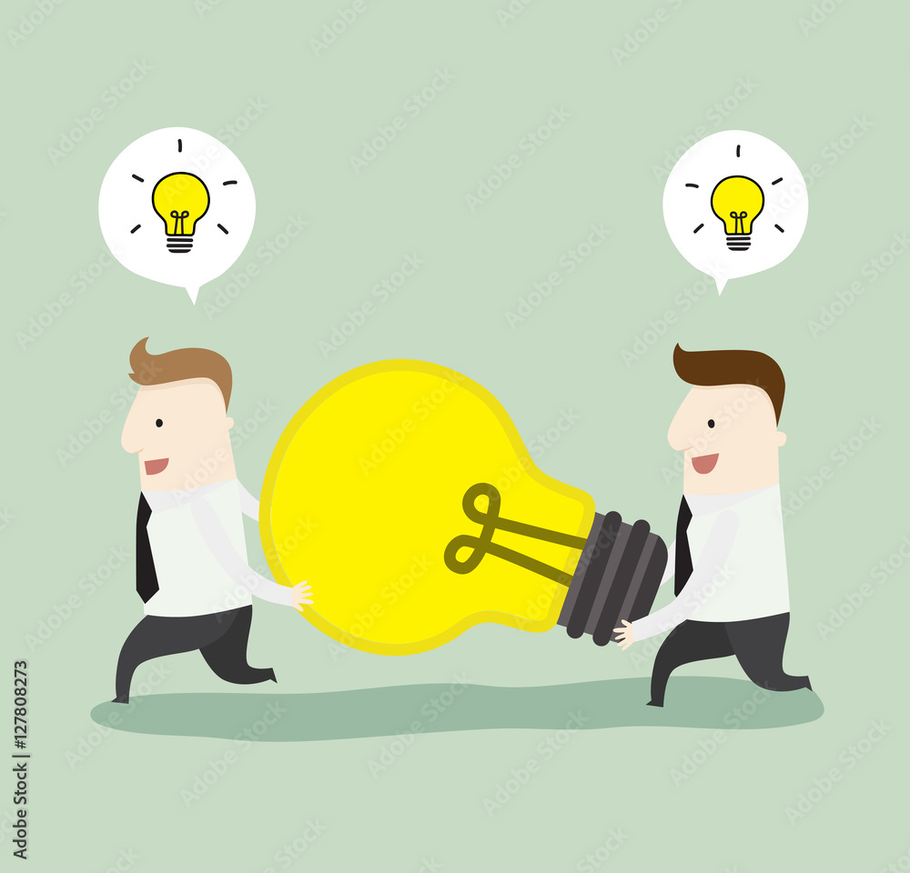 Big idea brainstorming ,vector illustration business cartoon Stock ...