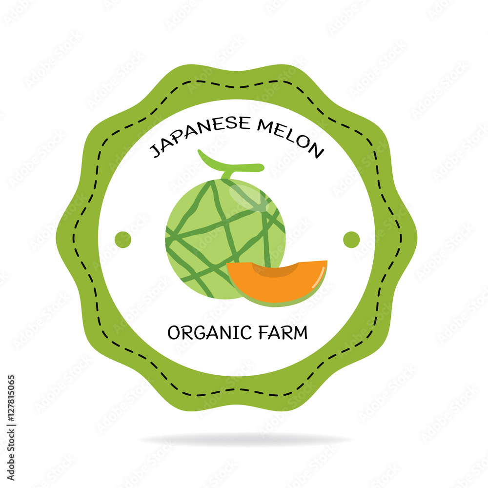 melon logo design Stock Vector | Adobe Stock